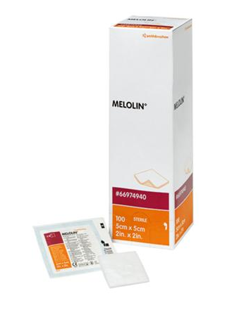 Melolin, 10 x 10 cm, absorberende kompres med sårkontaktlag - Kompres ...